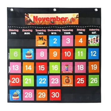 Kritne Kids Calendar Clock Toy, Wooden Calendar Clock Seasons Time ...
