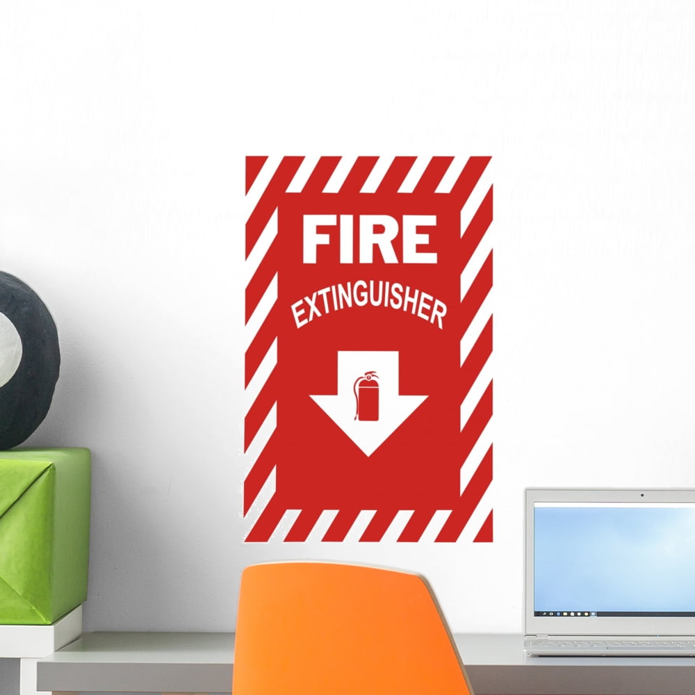 Fire Extinguisher Sign Wall Mural by Wallmonkeys Peel and Stick Graphic ...