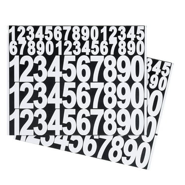 Chartpak Self-Adhesive Vinyl Numbers, 1/2 Inch High, White, 210 per ...