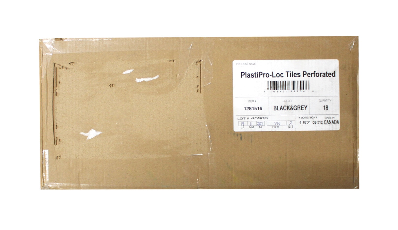 PlastiPro-Loc Heavy Duty Garage Floor Tiles Black & Grey 18 Pieces ...