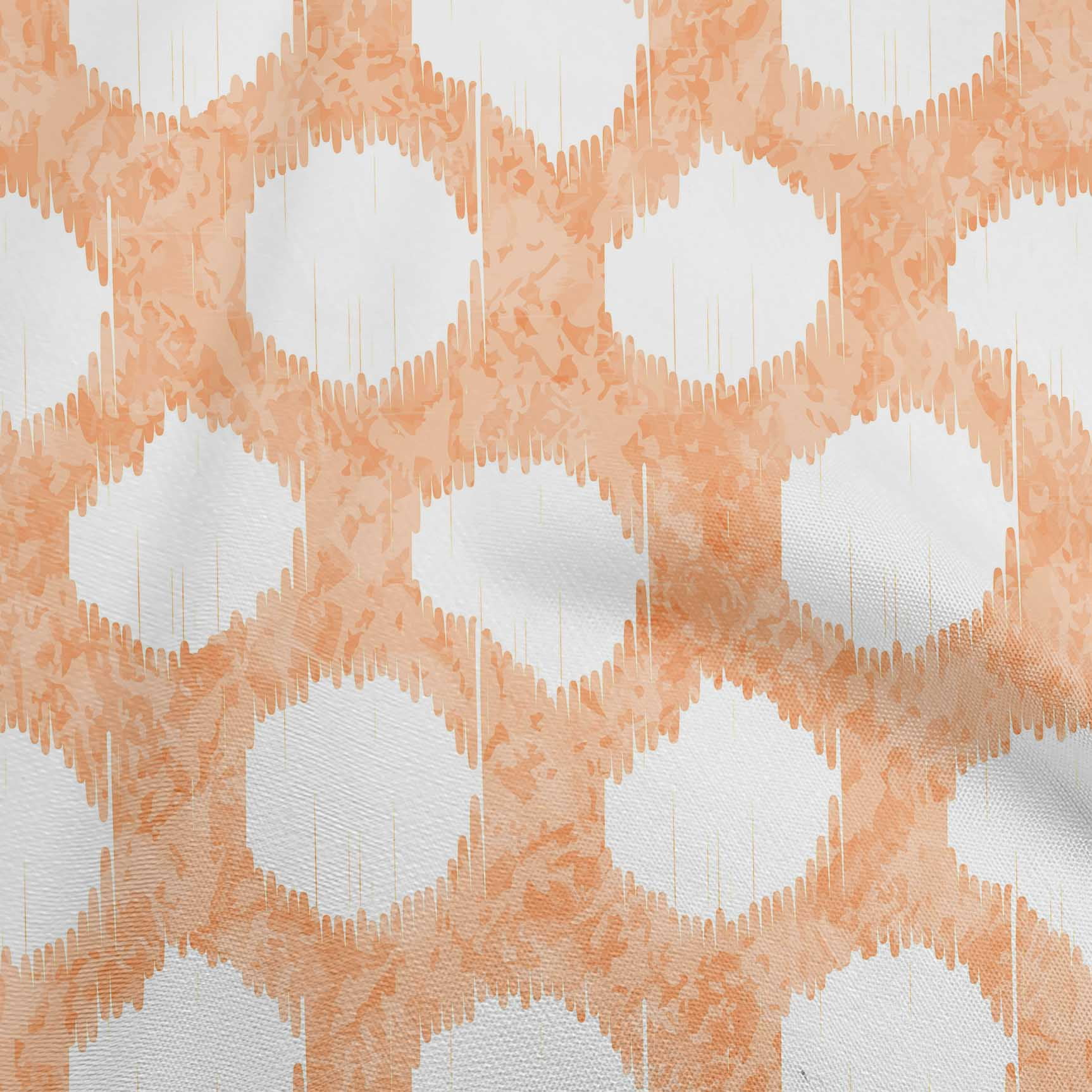 oneOone Velvet Rust Brown Fabric Asian Ikat Sewing Material Print ...