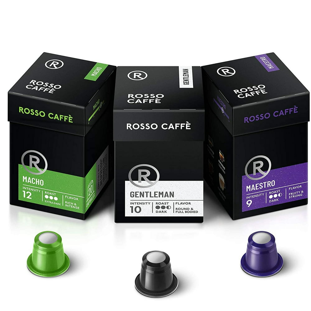 Rosso Caffe Nespresso Compatible Capsules - Extra Dark pack 60 ... Rosso Caffe Nespresso Compatible Capsules - Extra Dark pack 60 ...