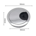 50mm 60mm 80mm Desk Metal Grommet Table Cable Tidy Wire Hole Cover ...
