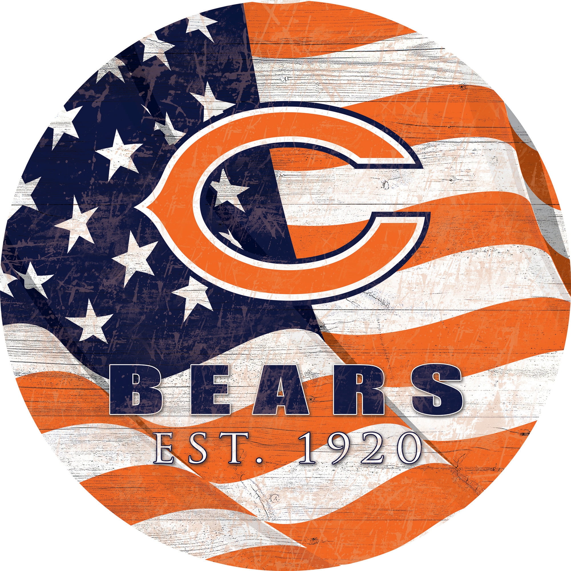 Chicago Bears 12" Team Color Flag Sign - Walmart.com - Walmart.com
