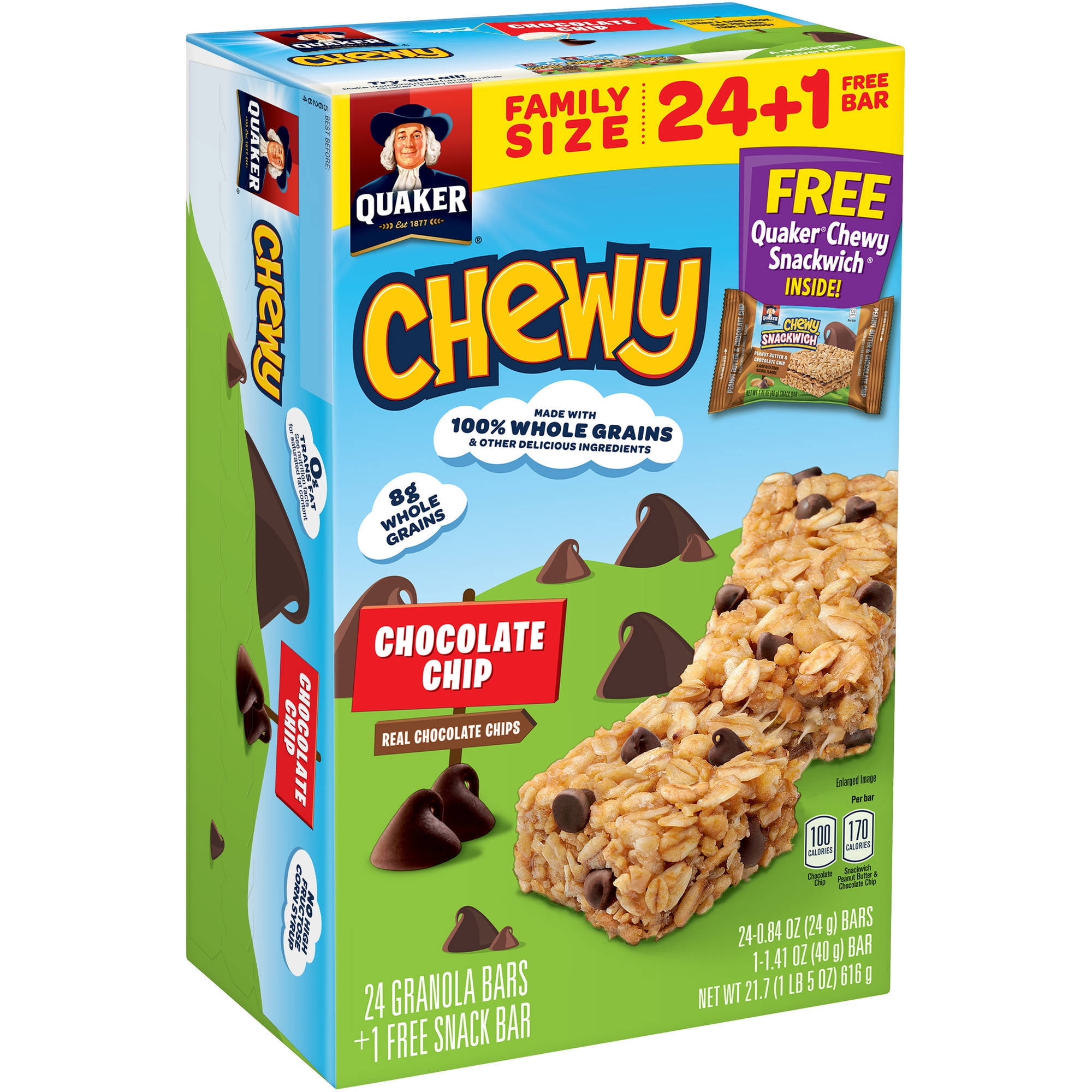 Quaker Chewy Peant Butter Choc Chip + Snackwich – BrickSeek