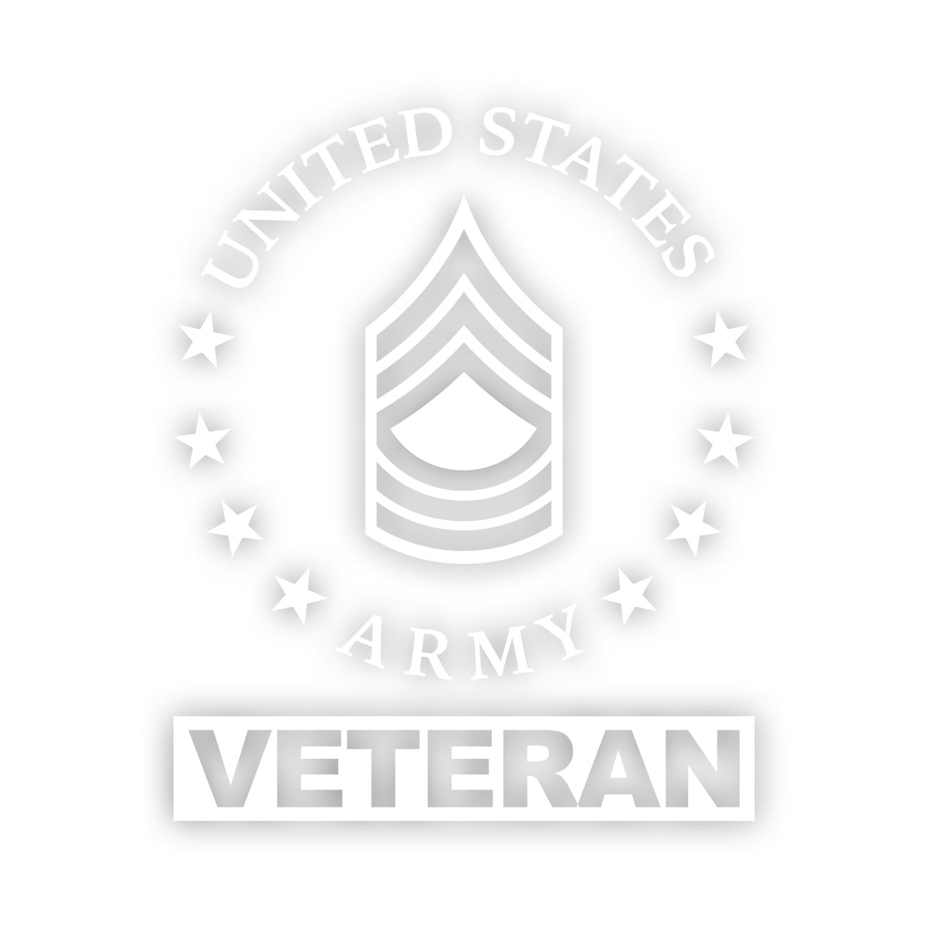 E-8 Master Sergeant Veteran US Army Rank Sticker Decal Die Cut - Self ...