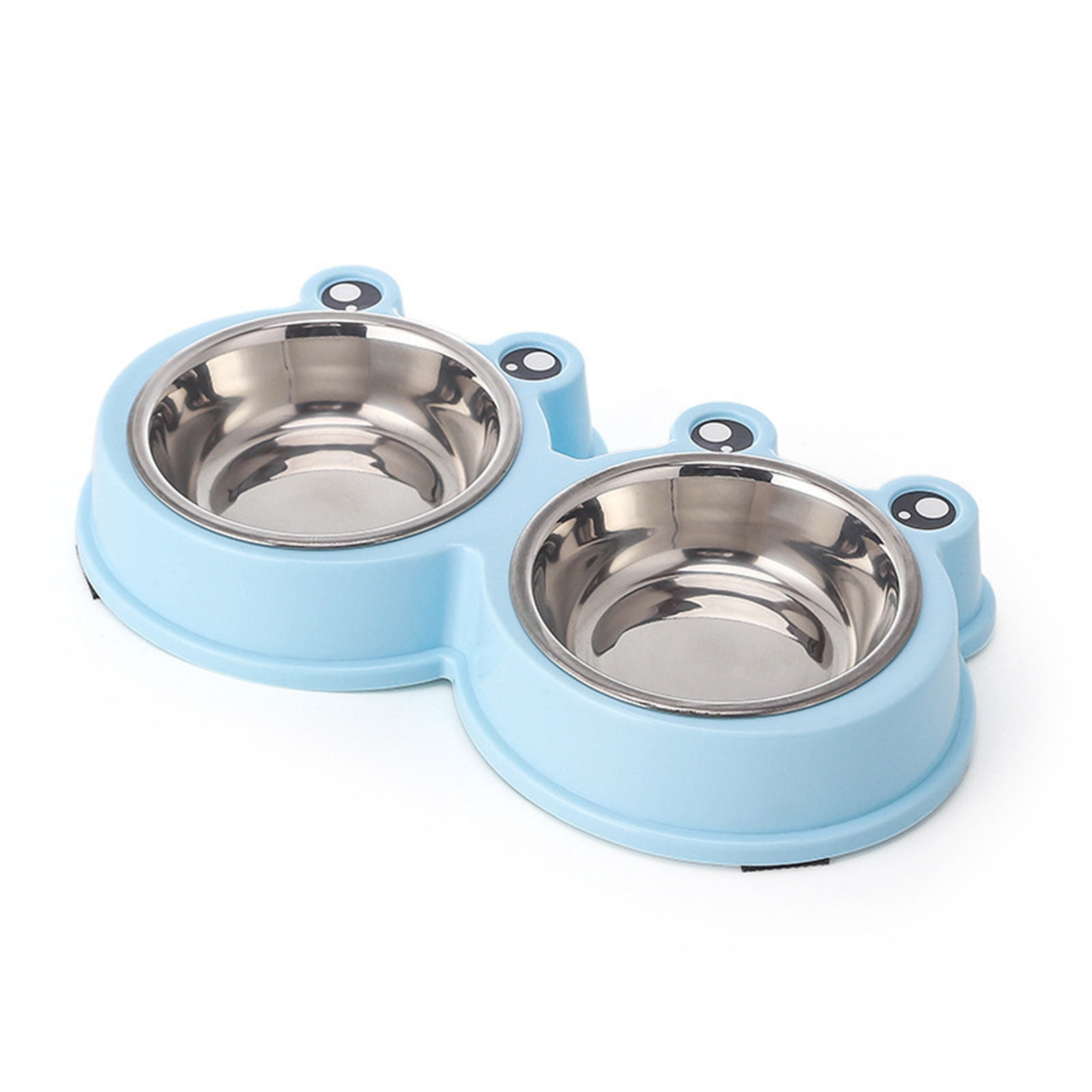 Double Small Dog Bowls Stainless Steel Food and Water Bowl Set for ...