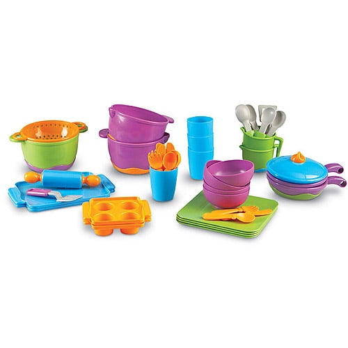 Learning Resources 44 Piece New Sprouts Classroom Kitchen Play Cooking ...