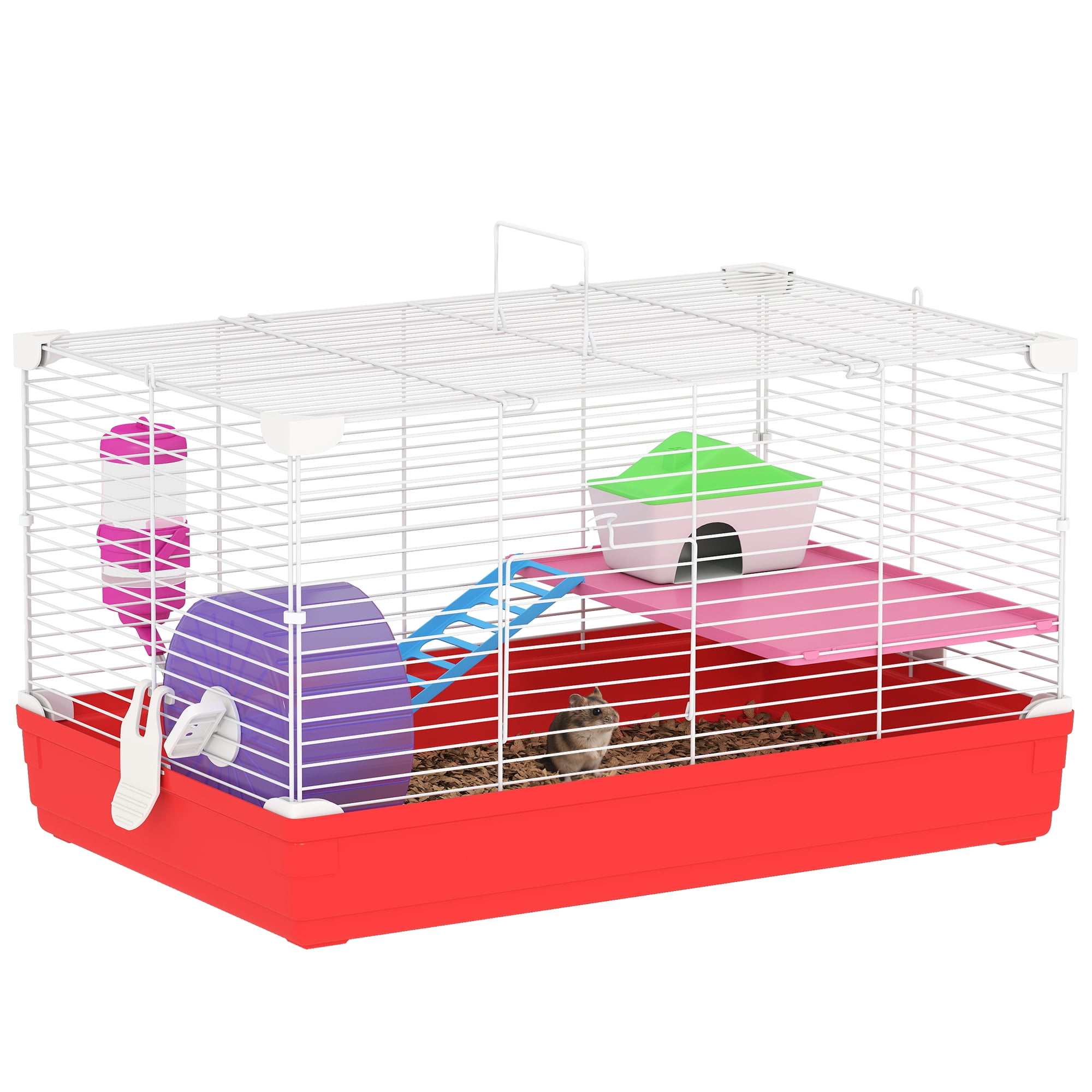 Click here for Pawhut 18.5 Hamster Cage With Exercise Wheel And W... prices