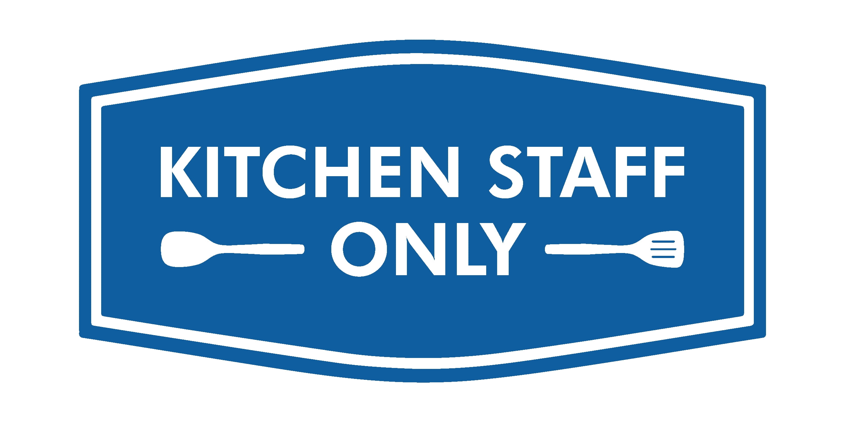 Signs ByLITA Fancy Kitchen Staff Only Spatula Graphic Sign (Blue ...
