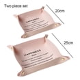 Valet Tray Desktop Storage Organizer - Multi-Use Leather Catchall Tray ...