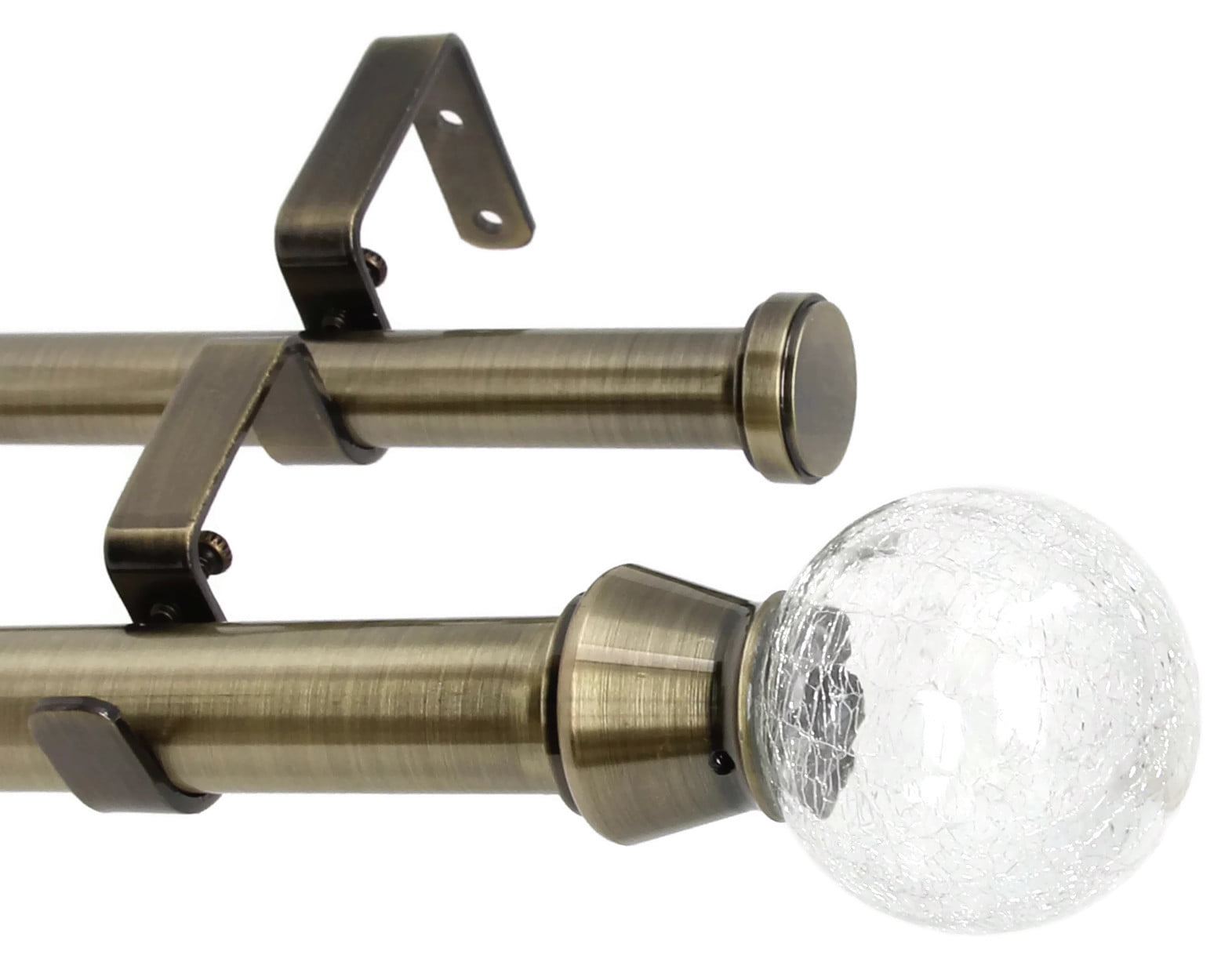 Urbanest Crackle Glass Flat Button 1" 3/4" Double Drapery Curtain ...