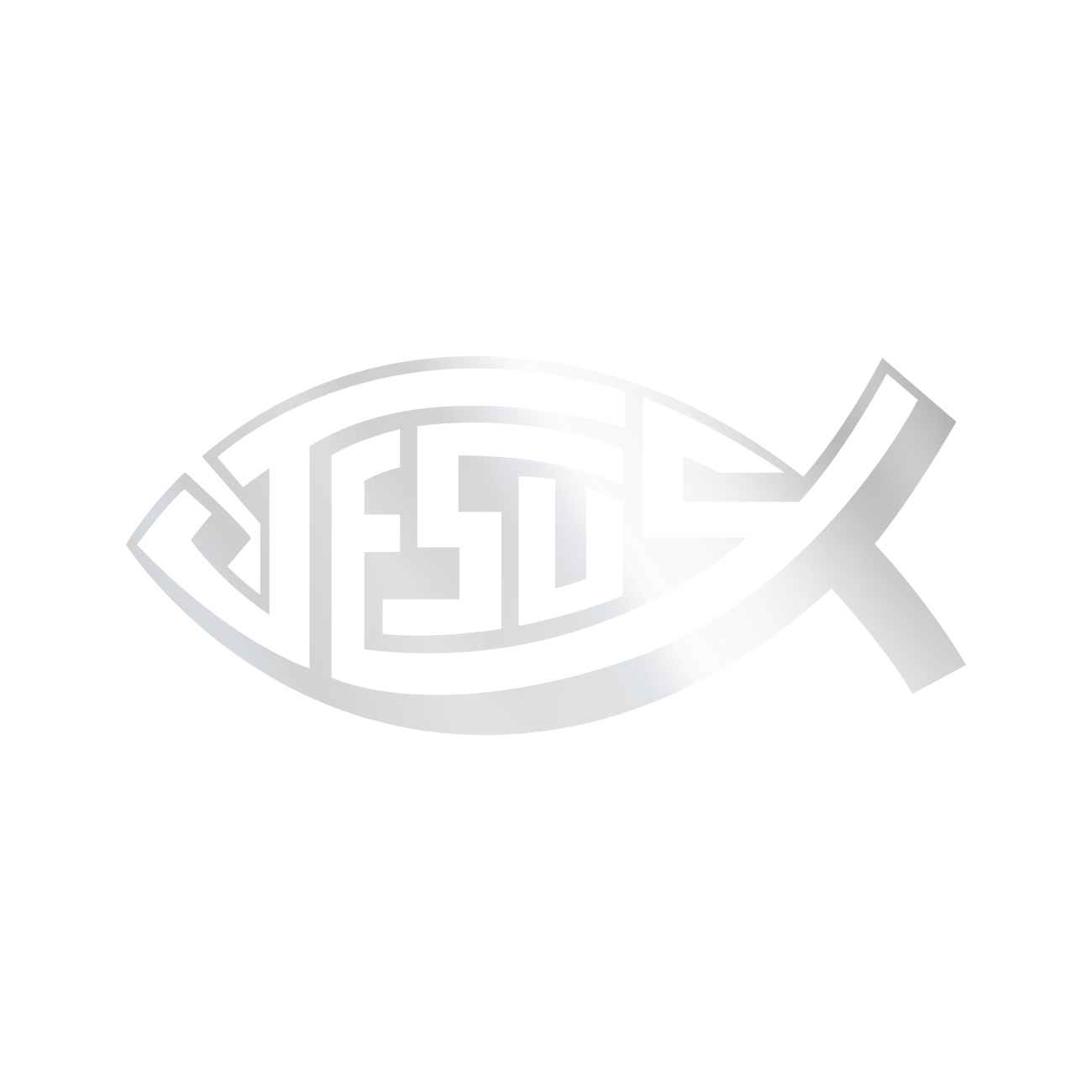 Jesus Fish Sticker Decal Die Cut - Self Adhesive Vinyl - Weatherproof ...