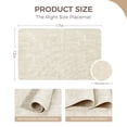 Vinyl Faux Leather Place Mats Set of 8 Beige Indoor Outdoor Table Use ...