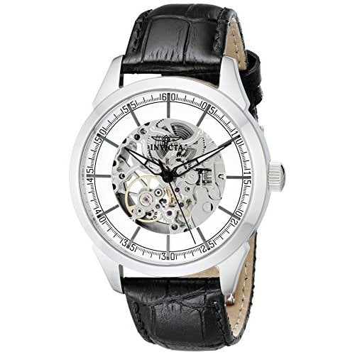 Invicta Men's 18131 Specialty Mechanical Silver Skeleton Dial Black ...