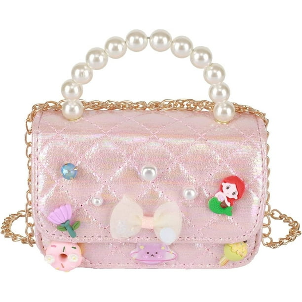 IFENG Glitter Toddler Purse for Girls Sparkly Quilted Little Girl ...