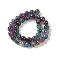 5Strand Natural Dragon Veins Agate Bead Strands Dyed & Heated Round 8mm ...