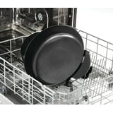 Mainstays 12" Round Ceramic Skillet, Black,Nonstick, 1200W, Removable ...