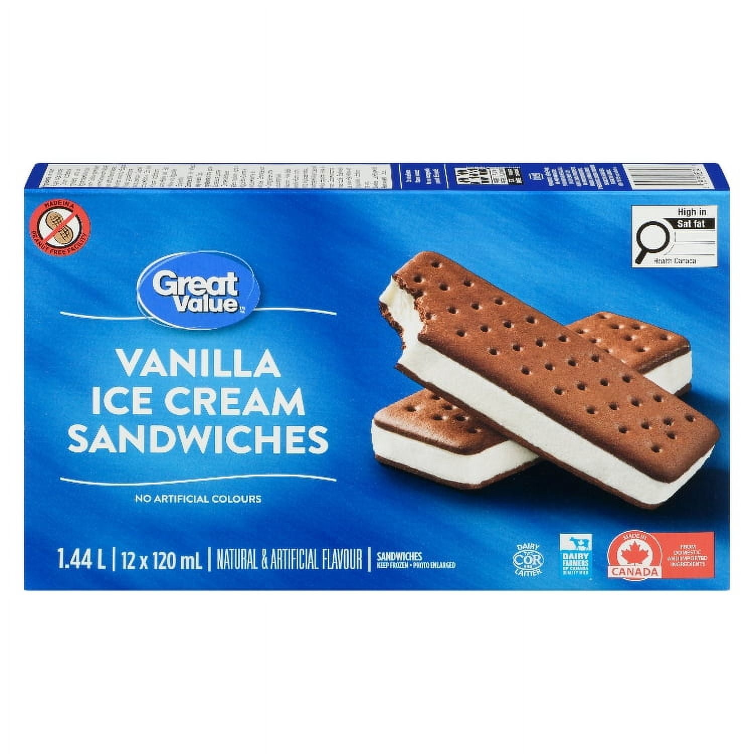 Click here for Great Value Vanilla Ice Cream Sandwiches In A Box... prices