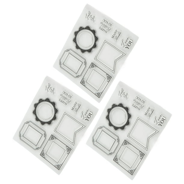 Clear Stamps, Card Making Stamps Transparent Appearance 3 Pcs For ...