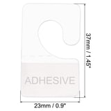 Uxcell Clear Self Adhesive Hang Tab Hook, 23x37mm Plastic Display ...