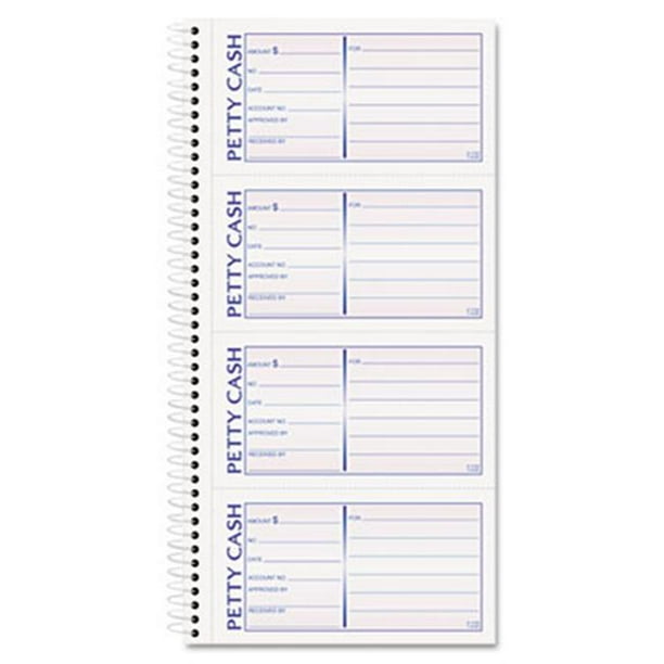 Petty Cash Receipt Book- 5-1/2 x 11- 2-Part Carbonless- 200 Sets/Book ...