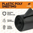 Black Poly Sheeting - 10 x 100 Feet Heavy Duty, 5.2 Mil Thick Black Plastic Tarp Waterproof ...