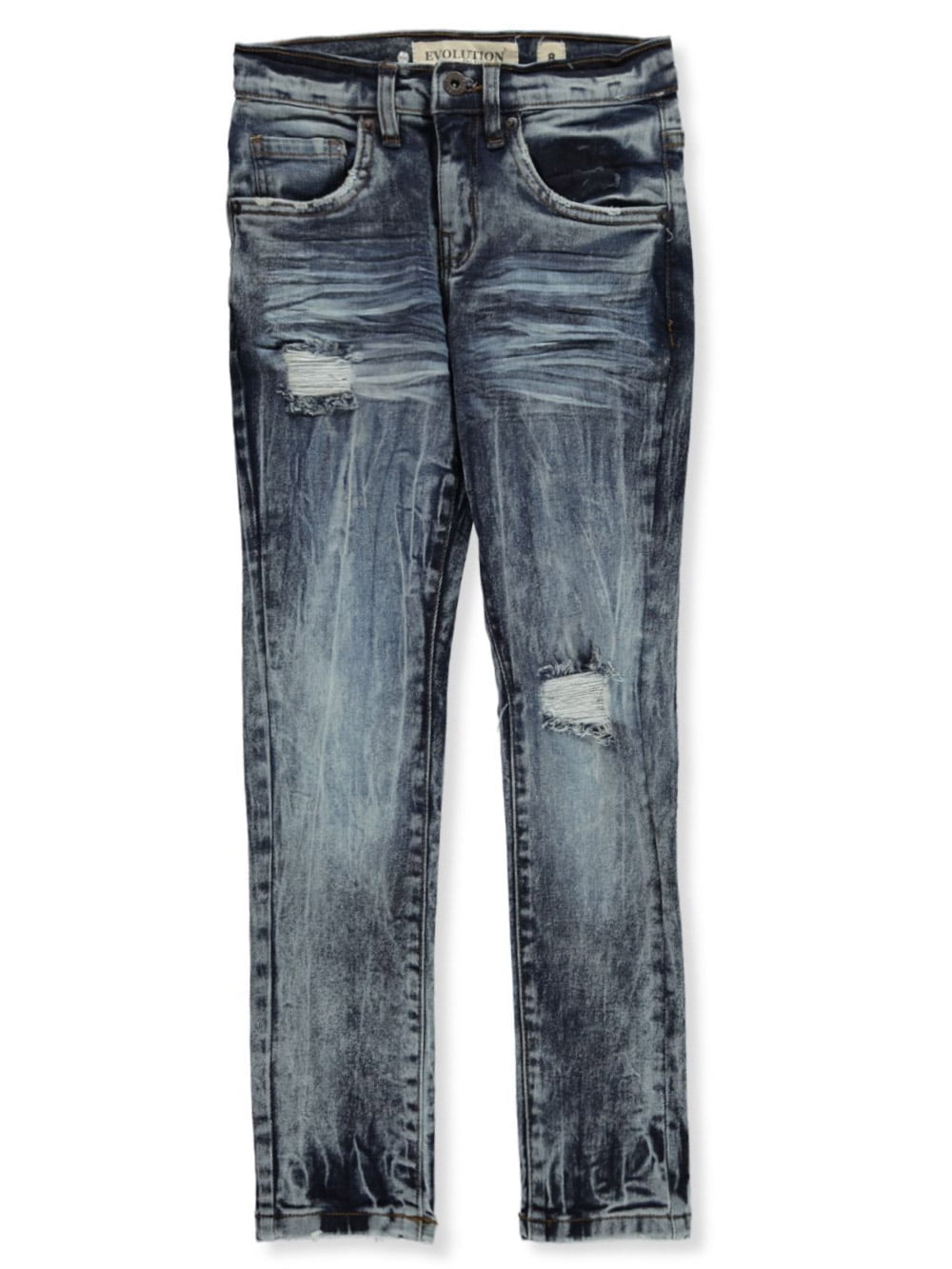 Evolution In Design Boys' Baked Whisker Skinny Jeans - sky blue, 6 ...
