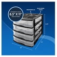 4-Drawer Desktop and Countertop Storage Organizer Drawer Set, Plastic ...