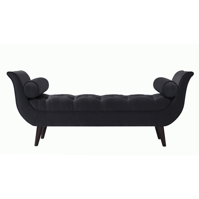 Alma Tufted Flare Arm Entryway Bench, Dark Grey - Walmart.com
