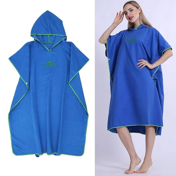 Poncho con capucha, mujer hombre cambiador de bata, playa, traje de ...