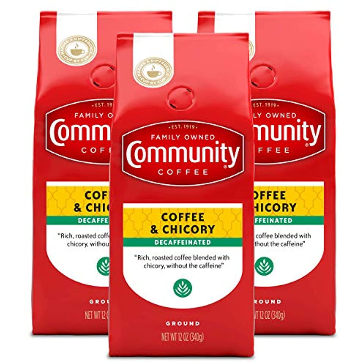Community Coffee Coffee And Chicory Decaf 36 Ounces, Medium Dark Roast ...