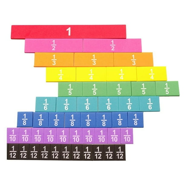 Wweixi 51 Pieces/Set Toddlers EVA Fraction Tiles Mathematics Tools Early Education Supplies ...