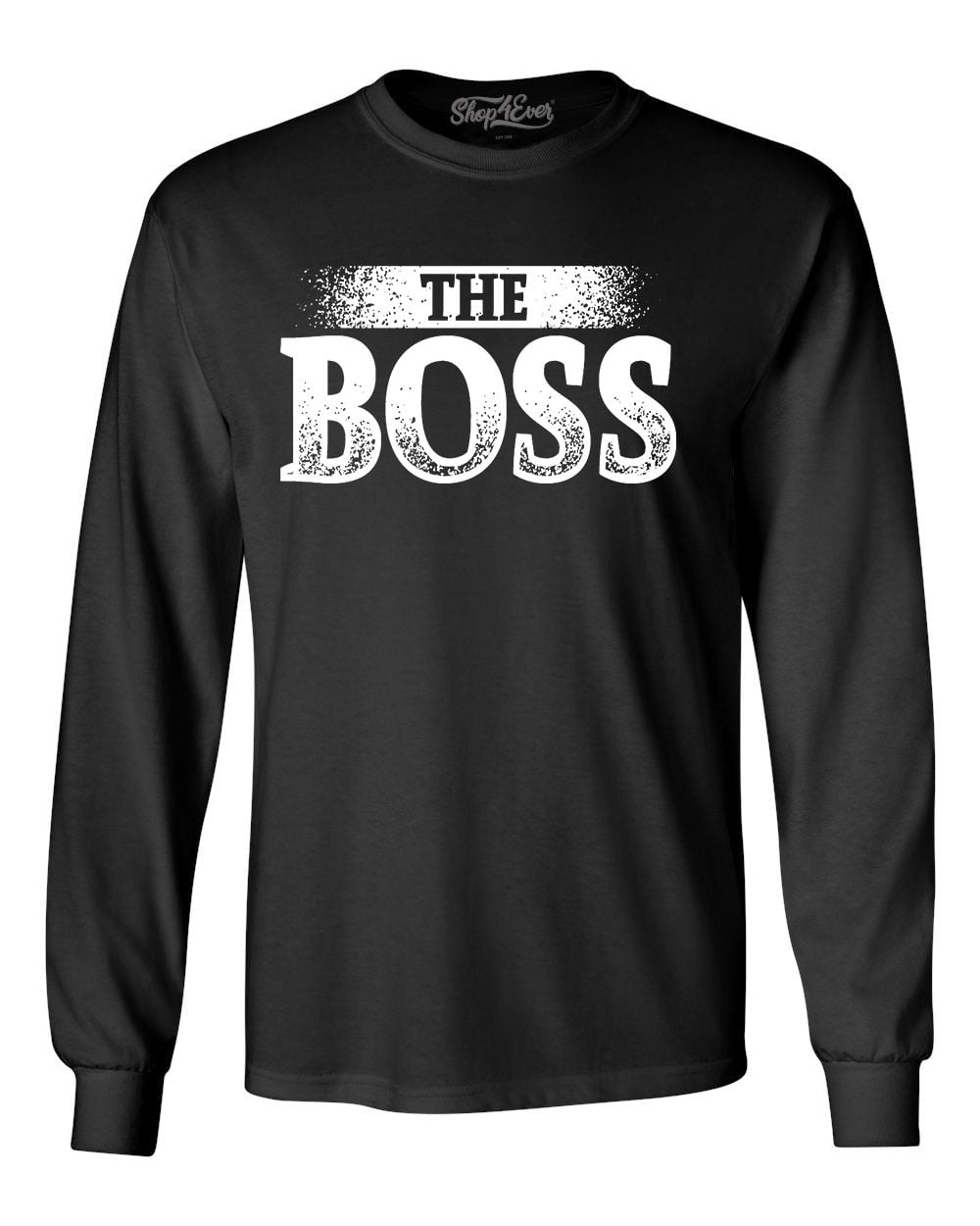 Shop4Ever Men's The Boss Long Sleeve Shirt Medium Black - Walmart.com