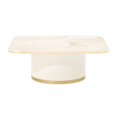 Gineverra Rectangular Cocktail Table - Ivory/Gold - Walmart.com