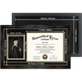 GraduationMall Mahogany Certificate Diploma Frame, Glass Cover, 8.5 x ...