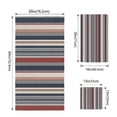 Red Blue Beige Towel Set of 3, Soft Microfiber Bath Towels, Hand Towel ...