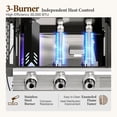 MF Studio 3-Burner Gas and Charcoal Combo Grill with Offset Smoker ...