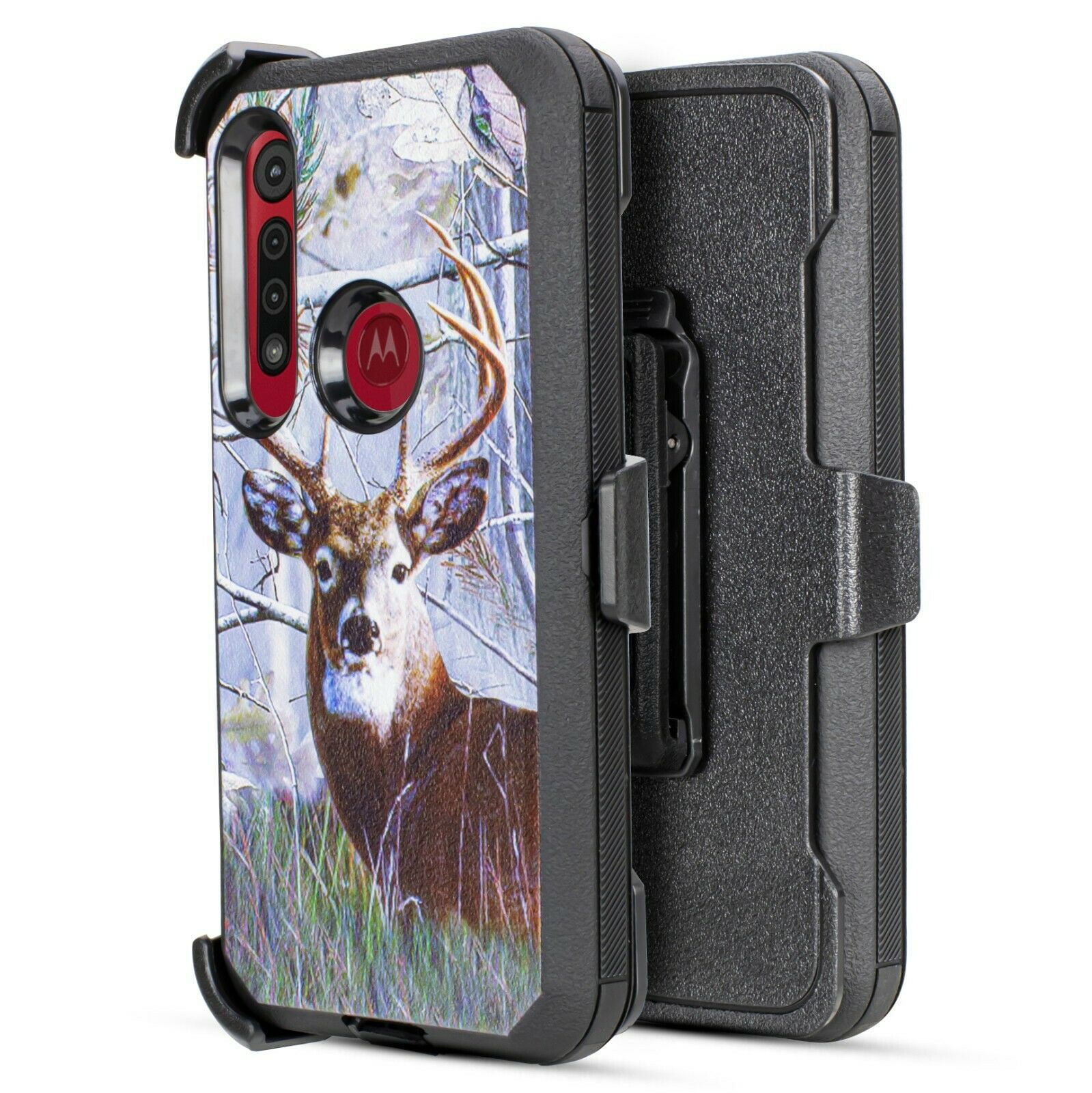 for Moto G8 Plus Case Phone Case Dual Layer Full-Body Rugged Clear Back ...