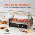 7 Roller Hot Dog Grill 1050W Stainless Steel Sausage Grill Dual ...