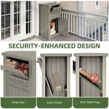 Uforic Outdoor Resin Package Delivery Storage Box with Lockable Secure ...