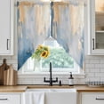 Absstract Color Block Swag Valances for Windows 45 inches Long, Blue ...
