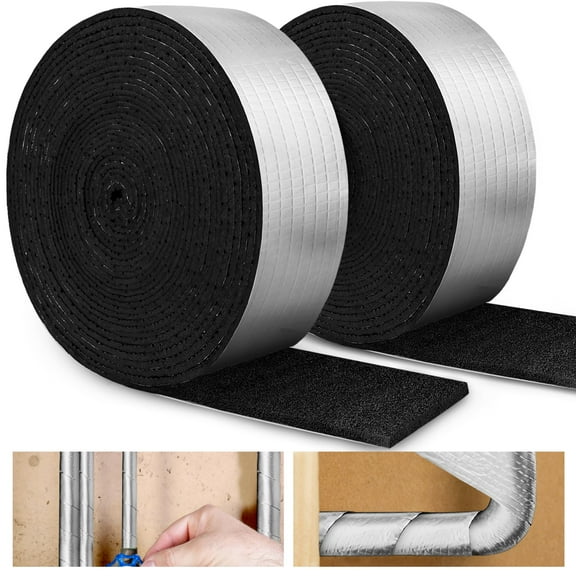 Quaqdae Pipe Insulation Wrap 32.8 FT Foil Outdoor Foam Tape Self ...