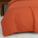 ESCA 3-Piece Orange Jumanah Reversible Quilt Set - King/Cal King ...