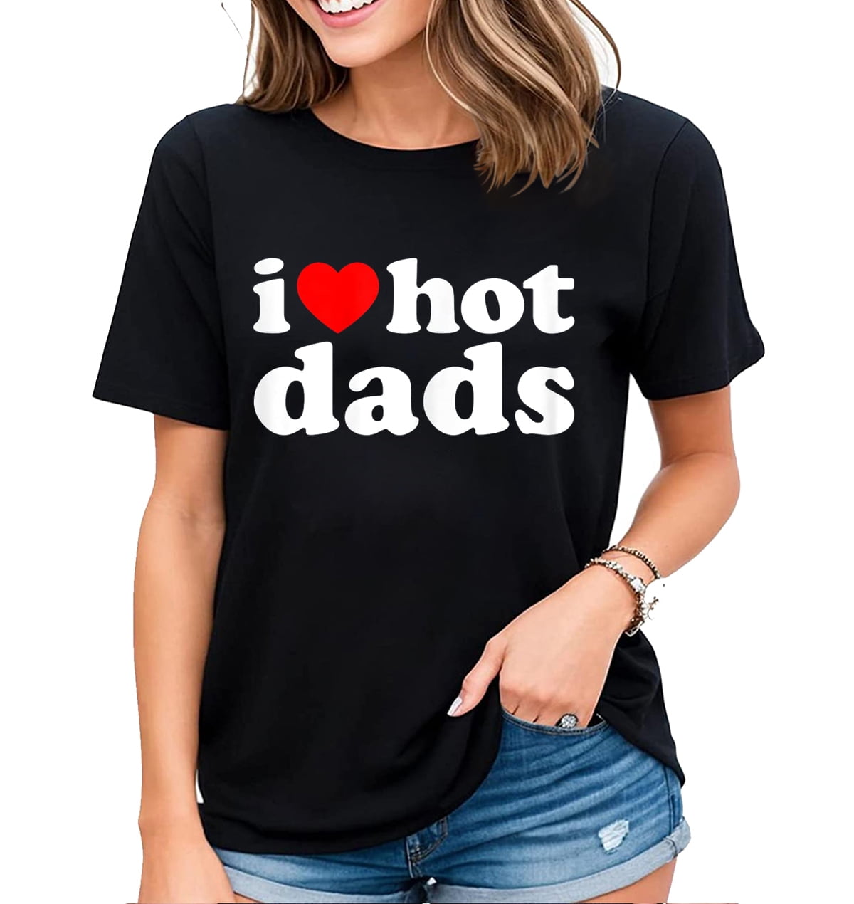 I Love Hot Dads Shirt I Heart Hot Dads Shirt Love Hot Dads T Shirt For