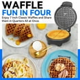 Mailand Classic Waffle Maker, 7 Inch Round Waffles Iron, 1 Waffle in 4 ...