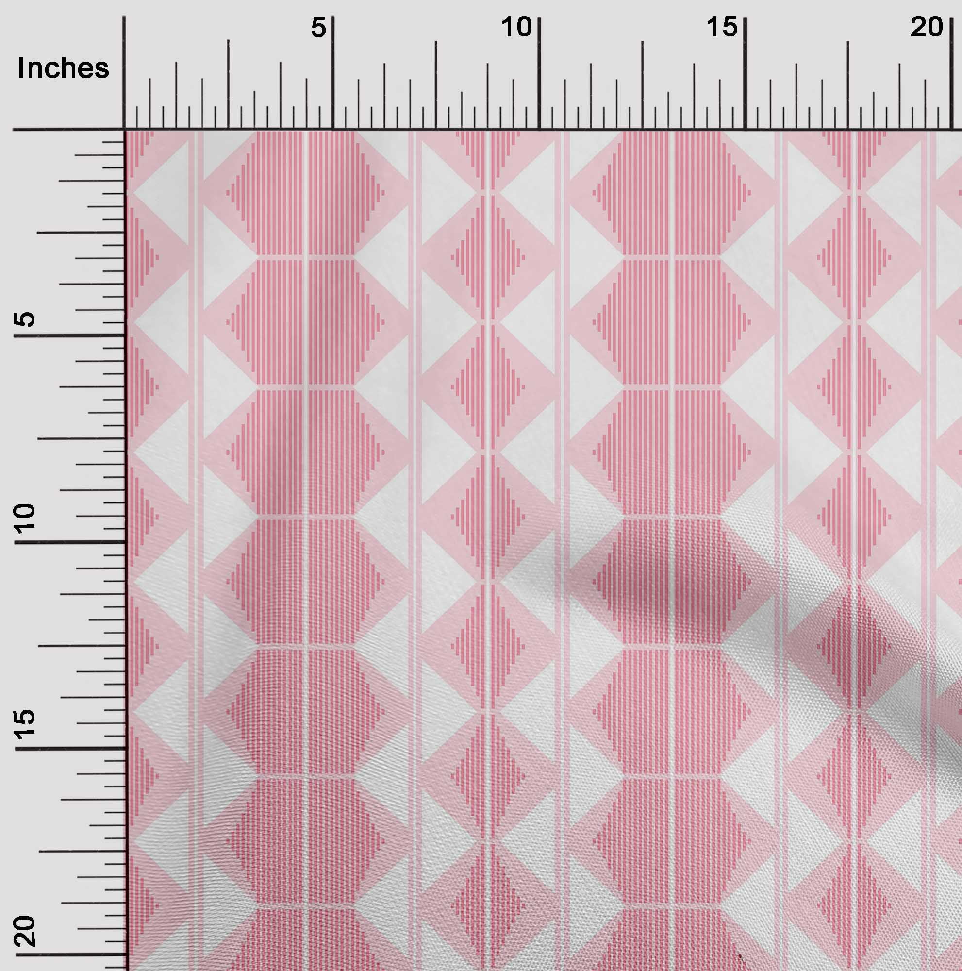 oneOone Viscose Chiffon Fabric Triangle & Hexagon Geometric Print ...