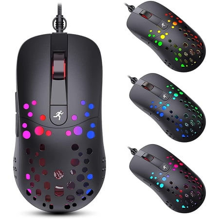 Usb Port Wired Optics Mouse With Type C Adapter, Rgb Backlit Computer ...