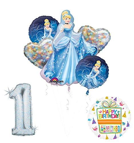 Cinderella 1st birthday party supplies and princess balloon decorations ...