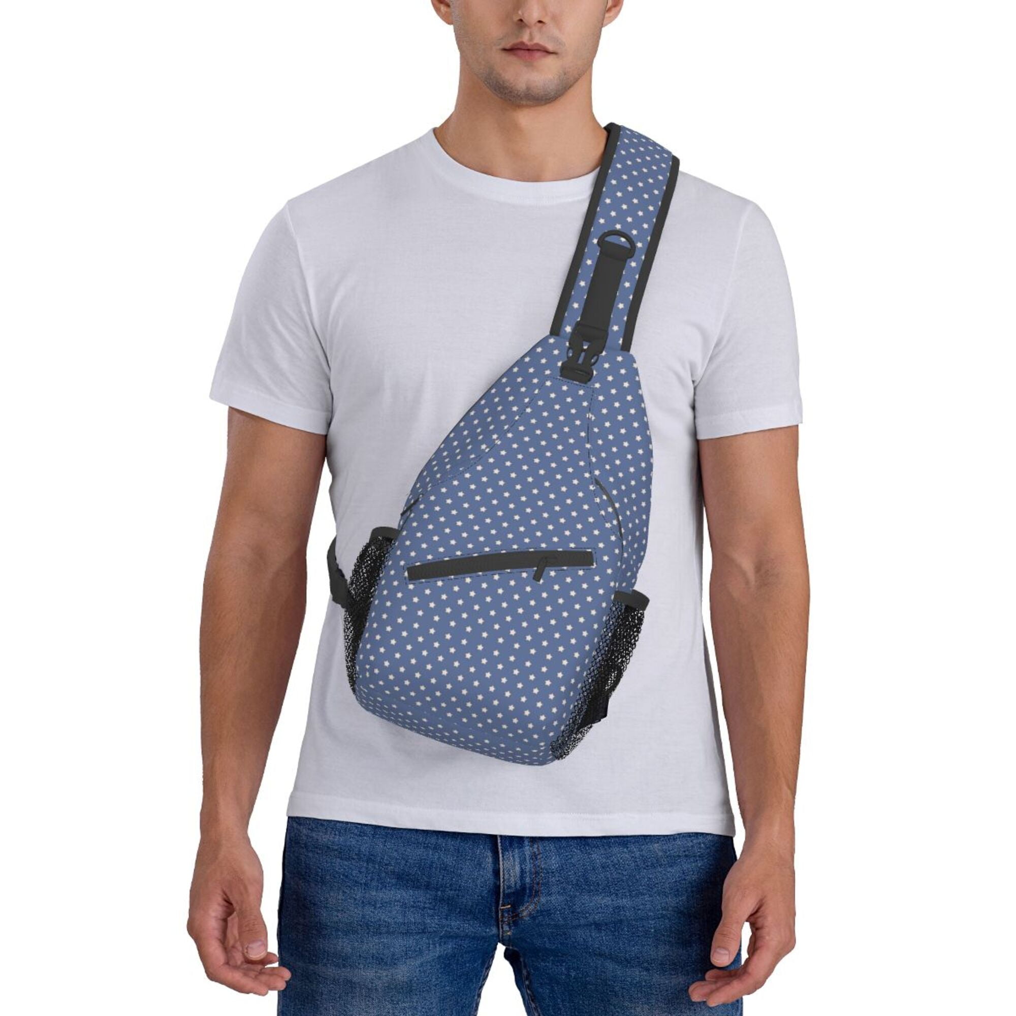 ZICANCN Crossbody Sling Bags for Women Men,Blue White Patriotic Stars ...
